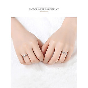 HONYAT Valentine's Day Ring Proposal Engagement Wedding Ring S925 Diamond Ring Gift