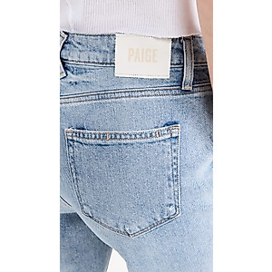 PAIGE Women's High Rise Noella Jeans, Ravenna Destructed, Blue, 27