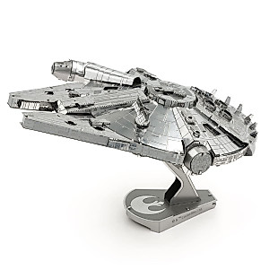 Metal Earth Fascinations Premium Series Star Wars Millennium Falcon 3D Metal Model Kit Bundle with Tweezers