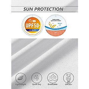 TACVASEN Women's UV Protection Shirts Athletic Sun Shirts UPF 50+ Workout Shirts Short Sleeve White T Shirts for Women