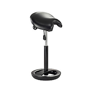 Safco Products 3006BV Twixt Saddle Seat Stool, Adjustable Extended Height, Unique Ergonomic Design