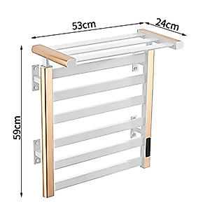 Constant Temperature Digital Display Timing Electric Heating Towel Rack Household Bathroom Bathroom,White