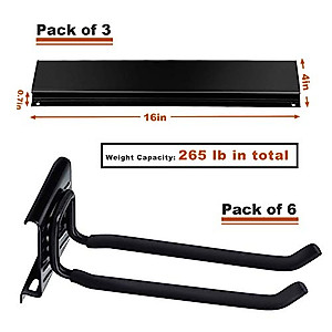 Wallmaster Wall Mounted Hanger 2-Pack Heavy Duty Rack Garage Storage & Garage Storage Tool Organizer System Heavy Duty Tools