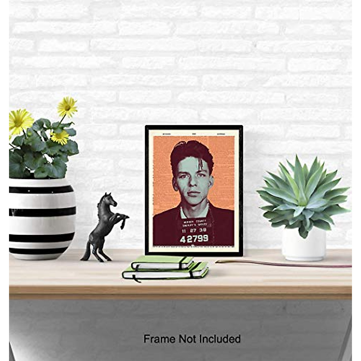 Frank Sinatra 8x10 Poster, Upcycled Dictionary Art Photo, Pop Art Home Decor - Modern Wall Art Print - Unique Contemporary Room Decorations for Living Room, Bedroom - Gift for Ole Blue Eyes Fans