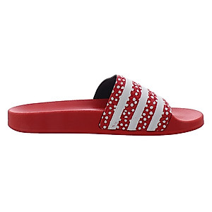 adidas adilette Footwear White/Vivid Red/Footwear White 5 B (M)