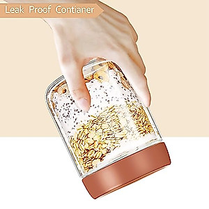 CHEODIN 2 Pack Overnight Oats Containers with lids, 16 oz Extra Thick Overnight Oats Glass Jars for Milk, Cereal, Fruit, Large Capacity Wide Mouth Leak Proof Storage.
