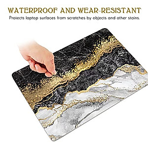 DINKY Laptop Skin Sticker Decal, 12" 13" 13.3" 14" 15" 15.4" 15.14 inch Laptop Universal Reusable Vinyl Skin Stickers Cover Art Decal Notebook PC Personalized Protector-Black Cracked Marble