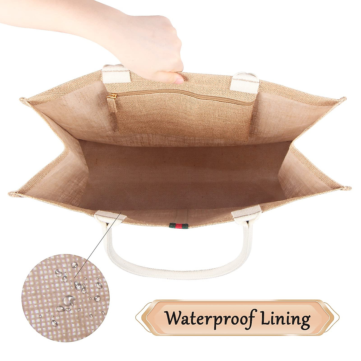 Bluenut Jute-Tote-Shopping-Bags-Burlap-Women-Reusable-Grocery-Market-Bags-Tote-Woven-Large-Shoulder-Bag-with-Handle-Straw-Bag-Gifts-for-Beach-Pool