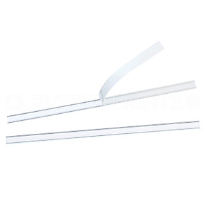 CleverDelights Peel and Stick Tin Ties - 7 Inch - White - 100 Pack