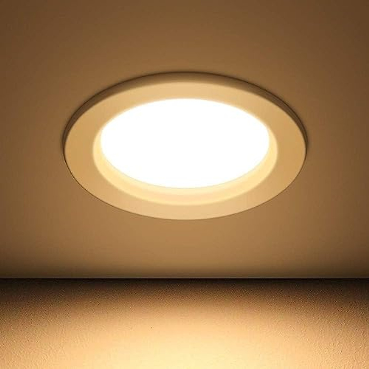 SANBDDLYY Indoor Panel Downlamp Anti-Dazzle Commercial Lighting Lamp Energy Saving Recessed Led Ceiling Downlight Spotlight Aluminum Round Lumination Fixture for Living Room Bathroom Kitche