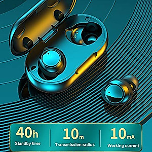 Heave Bluetooth Headphones,IPX7 Waterproof in Ear Stereo Sound Wireless Earbuds Built in Noise Cancelling Mic Earphones for Clear Calls,USB-C Fast Charging,40Hours Standby Time Orange