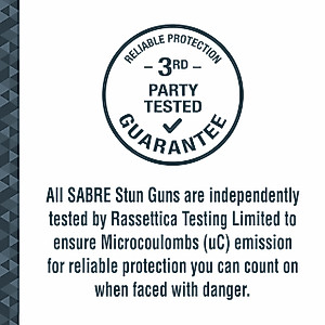 SABRE Realtree Edge 2-in-1 Stun Gun with Flashlight & Belt Holster, Emits 1.60 Powerful Pain Inducing Microcoulombs (µC) Charge, 120 Lumen LED Flashlight, Rubberized Grip, Compact Design,Rechargeable