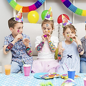 SOOVSY Temporary Tattoo for Kids, 80 Styles Fake Tattoos, Full Arm Half Arm Sleeve Stickers with Cute Unicorn Dinosaur Owl Truck Skull for Boys Girls Birthday Party Supplies Party Favor (52 Sheets)