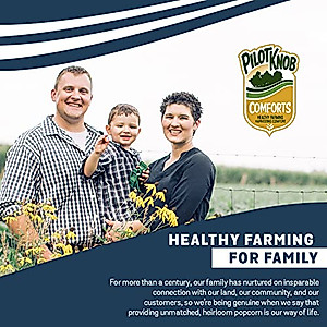 Pilot Knob Comforts Blue Bounty Gourmet Popcorn Kernels for Popcorn Machines, Microwave and Air Popper Popcorn Maker – Non-GMO, Fresh Heirloom Hull-Less Popcorn Seeds, Gift Set – 3 Jars (32 Oz Each)