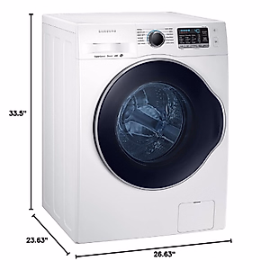 SAMSUNG 2.2 Cu Ft Compact Front Load Washer, Stackable for Small Spaces, 40 Minute Super Speed Washing Machine, Steam Wash Clothes, Self Cleaning, Energy Star Certified, WW22K6800AW/A2, White