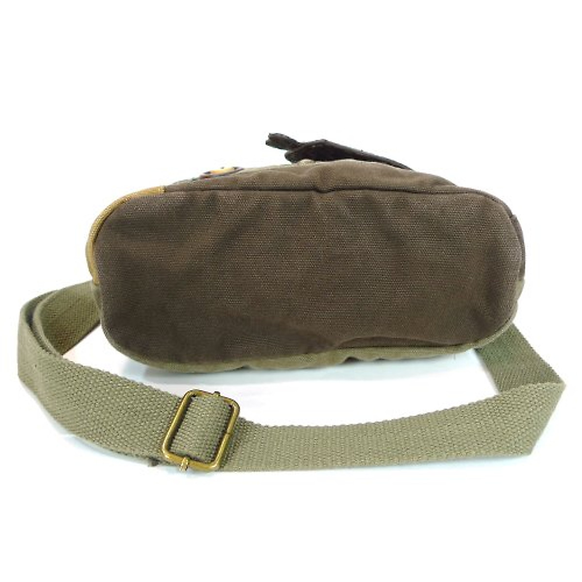 Chala Canvas Crossbody Messenger handBags with Keyfob/Coin Purse - (Green Paw) (Olive -Teal Paw)