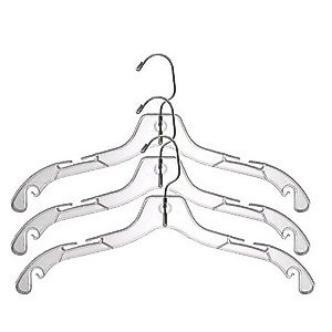 Only Hangers 25 Pcs. Clear 17" Dress Hangers.