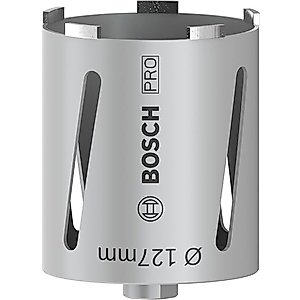 Bosch 1x PRO Multi Material Dry Diamond Core Cutters for G 1/2-Inch and Diamond Drills (for Lime and sand bricks, Brick, Ø 127 mm, Professional Accessory Diamond Drill)