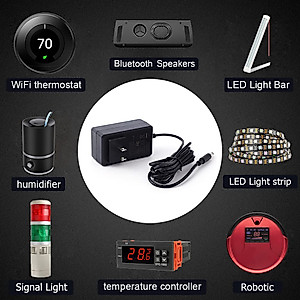 [UL Listed] MIXGOO 24V 1A Power Supply Charger (Input AC 100V-240V, Output DC 24 Volt 1 Amp 24 Watt) Adapter Switching Transformer Converter DC 5.5mm x 2.1mm / 5.5mm x 2.5mm Universal