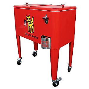 Leigh Country 60 Qt. Rolling Life is Good Cooler - Rocket w/Flag