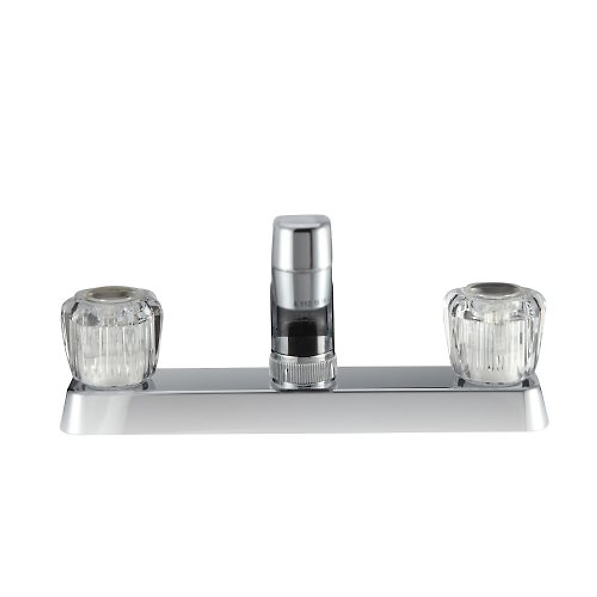 Dura Faucet DF-PK600A-CP RV Kitchen Sink Faucet with Crystal Acrylic Knobs (Chrome)