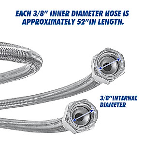 OSIAS Stainless Steel Braided Transmission Cooler Hoses Fittings， Fit for Chevy Mopar GM GMC Buick Cadillac Cars and Trucks, Replace TH350 700R4 TH4