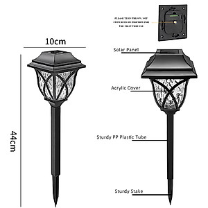 keeda Solar Pathway Lights Outdoor Waterproof Modern Style Design Solar Landscape Light for Outside Garden Yard Walkway Sidewalk Driveway (Multicolor, Pack of 4)