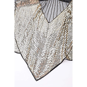 BABEYOND 1920s Vintage Shawl for Women - Sequin Beaded for Night Party Shawl Wraps Flapper Cover Up Evening Cape
