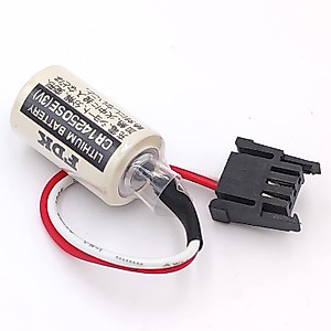 LITKEQ (Pack of 2) 3V 1100mAh 1747-BA Replacement PLC Battery for Sanyo CR14250SE, FDK CR14250SE, AB Allen Bradley 1747-BA Backup Power Supply with Balck Plug