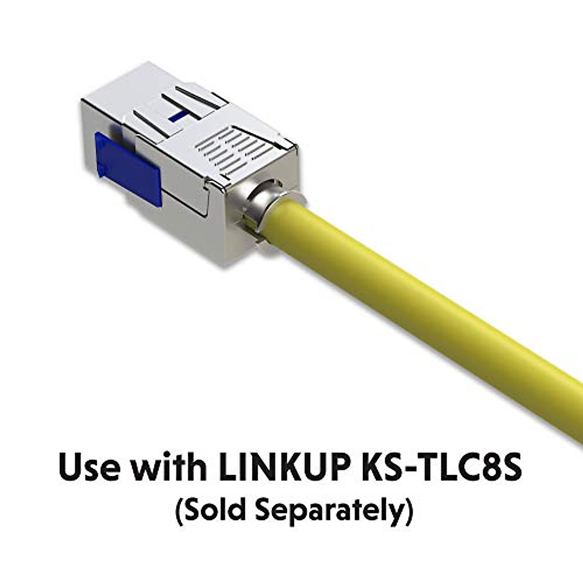 LINKUP - Cat8 Ethernet Cable S/FTP 22AWG Screened Solid Cable | 2000MHz (2GHz) up to 40Gbps | Future 5th-Gen Ethernet LAN Network 40G Structure Wires |Yellow| 100 Meter Bulk (Termination Required)