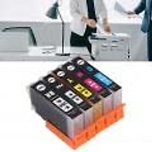 Hilitand Large Capacity Ink Cartridge Printer Cartridge with Ink Printing Ink Cartridge for School, Trading Firms, Office Building (BK PBK C M Y 5 Colors)