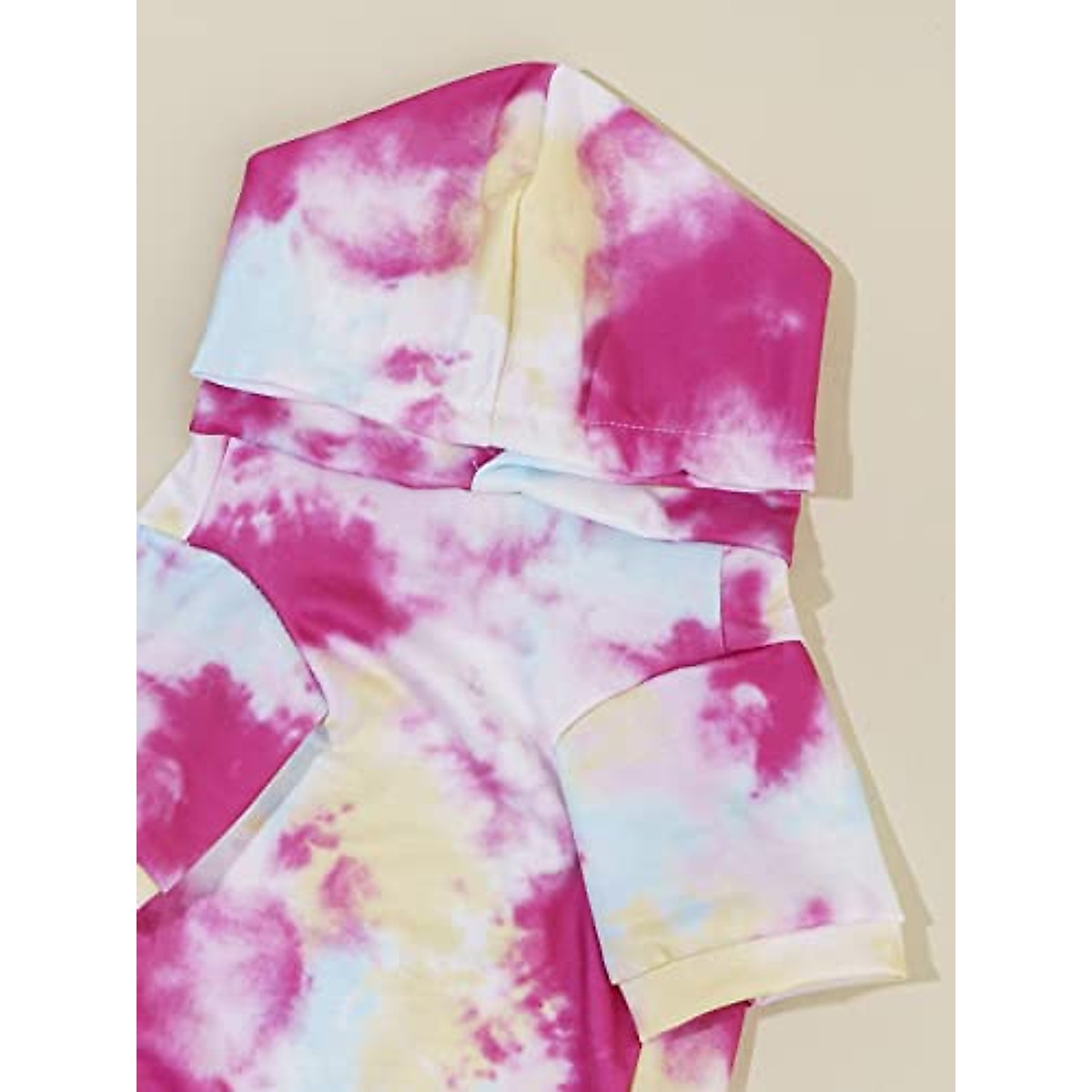 QWINEE Tie Dye Dog Hoodie Dog Sweatshirt Cat Shirt Apparel Dog Clothes for Puppy Kitten Cat Small Dogs Pink and Blue X-Small