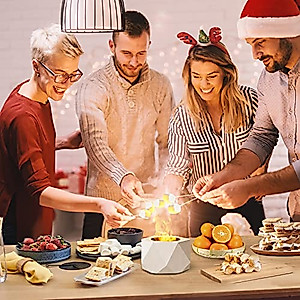 Concrete Tabletop Fire Pit - Personal Fireplace, Tabletop Fire Pit, Mini Fire Pit, Fire Bowl, Portable Concrete Bowl Pot for Indoor or Outdoor, Rubbing Alcohol Burning Fireplace, Smokeless, Ventless