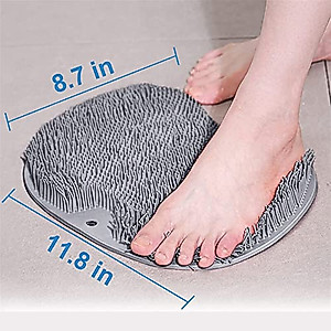INGVY Dry Brushing Body Brush Lazy Man Rubbing Back and Rubbing Feet Artifact Bathroom Tool Sucker Brush Foot Massage Pad Shower Massage Non-Slip Bath Pad
