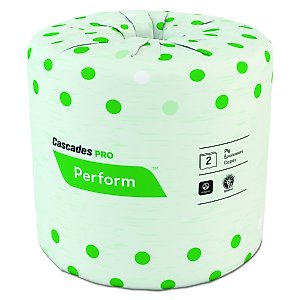 Cascades B340 Standard Bathroom Tissue, 2-Ply, 4 x 3 1/2, White, 336 Sheets per Roll (Case of 48 Rolls)n