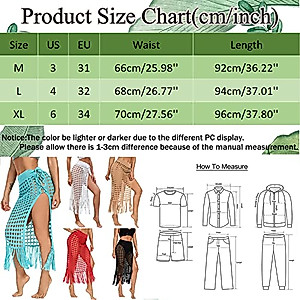 Solid Skirt Beach Sexy Hollow Fringed Color Knitted Summer Split Ripped Women's Skirt Skirt Sequin Skirts for Women Pencil (White, XL)