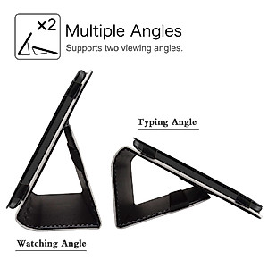 LiuShan PU Leather Slim Folding Stand Cover Case for Sunshine T1 Elite/Foxx T8/Qlink Scepter 8/Sky Pad 8/NUU Tab 8/Sky Devices Elite OctaX/Sky Devices Elite T8 Plus/Xmobile X8/Sky Devices,Black