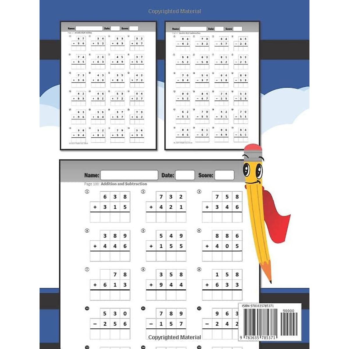 Double Digit Addition and Subtraction: 100 Practice Pages - Add and Subtract - Double Digit, Triple Digit, and More - 2 Digit - 3 Digit - Multi Digit ... 2nd, 3rd Grade) (Ages 7-9) - Math Workbook