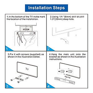 ECLINK Soundbar Wall mounting Bracket for LG LAS260B LAS454B NB3530A NB2420A NB3532A NB2430A NB3730A NB3520A NB3740 NBN36NB NB3531A LAS465B (Replaces AAA74310301)