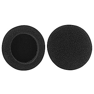 Geekria 5 Pairs QuickFit Foam Replacement Ear Pads for Sennheiser PX100, PX80, PC131, Koss SP, Koss PP Headphones Earpads, Headset Ear Cushion Repair Parts (Black)