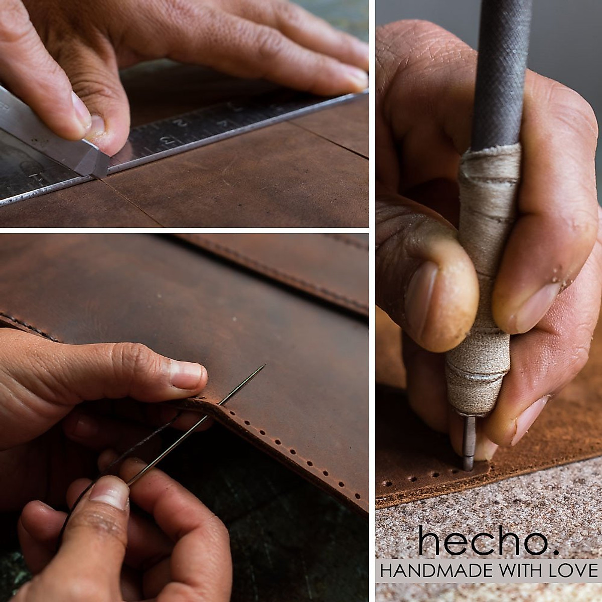 MacBook Air M1-M3 Case & MacBook Pro 13 Inch (M1 & M2) — ‘Pablo’ Handmade & Expertly Crafted Luxury MacBook Case — Beautifully Stitched Fair Trade Full Grain Leather — Brown