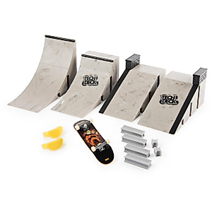 TECH DECK Starter Kit, Customizable Ramp Set with Exclusive Pro Fingerboard and Trainer Clips, Kids Toys for Boys and Girls Ages 6 and up