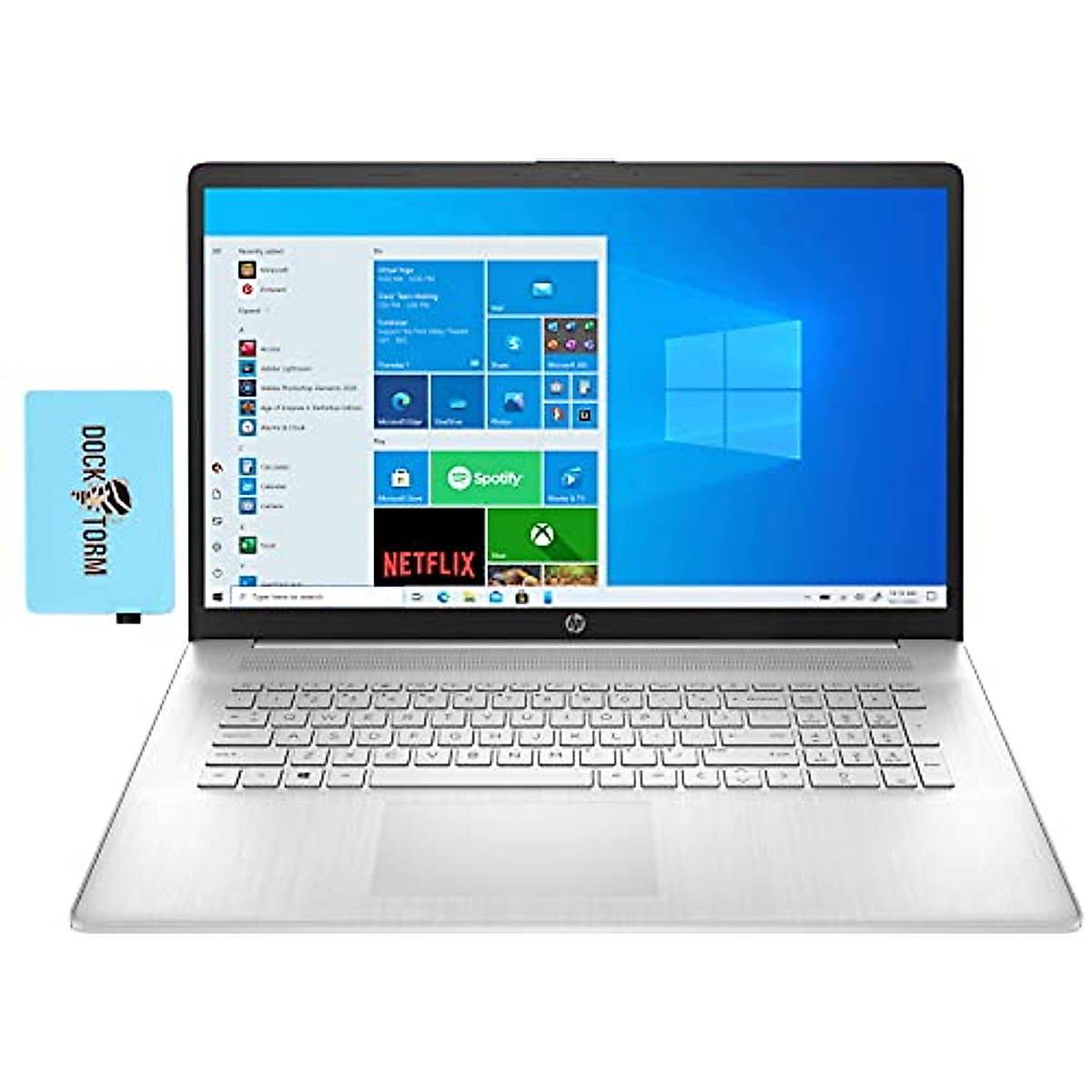 HP 17t-cn000 17.3" Touchscreen HD+ IPS Laptop (Intel i5-1135G7 4-Core, 16GB RAM, 1TB HDD, Intel Iris Xe, WiFi 5, Bluetooth 5.1, HD Webcam, Win 10 Home) with Hub