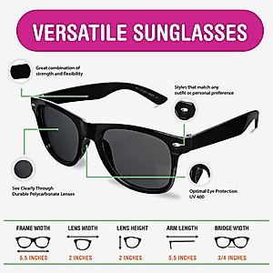 TheGag Black Sunglasses Bulk 60 Pack Party Favor Men Women Kids-Weddings Graduations