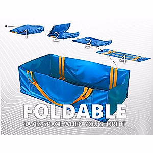 Skywin- Dumpster Bag, 2 Pack Reusable Yard Waste Bags, Foldable Yard Waste Container, Trash Bag for Waste Management, Multiple Times Use During Renovations, Can Hold Up to 3,500 lbs