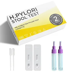 H. Pylori,Helicobacter Pylori Stool 2 Test Kits, Self-Test Detection Kits at Home,Easy to Read and use,Results in 10-15 Minutes.