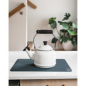 The Silicone Kitchen Silicone Oven Baking Mats - Vintage Navy Blue/Pearl Gray Bundle - BPA Free, (2 Half Sheets, 2 Quarter Sheets)