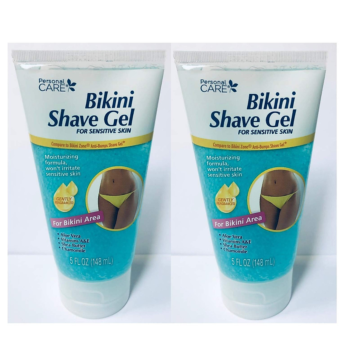 Personal Care Bikini Shave Gel for Bikini Area Sensitive Skin 5 oz Set of 2
