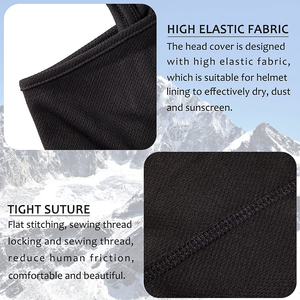 Balaclava Uv Protection,Men and Women Sun Cooling Neck Gaiter Adjustable Windproof Hood,Motorcycle,Cycling,Climing,Running Black