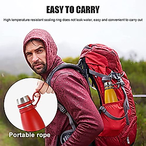 JOYRSES All Stainless Steel Vacuum Thermos,Keeps beverage and water Hot or Cold for Up to 20 Hours,Insulated water Bottle22oz(Dark blue）